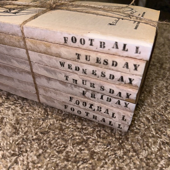 Accents | Decorative Handmade Book Stack For Diehard Nfl College ...